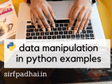 Data Manipulation In Python Examples Data Manipulation In Python