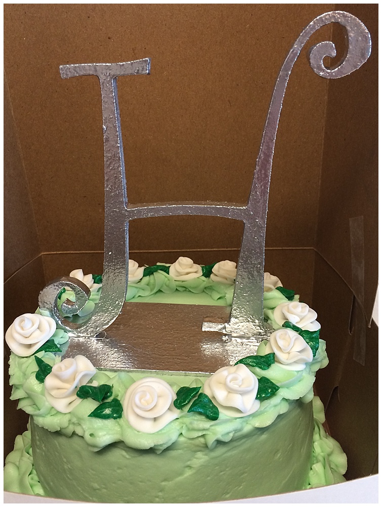 DIY Metallic Cake Topper - Six Clever Sisters