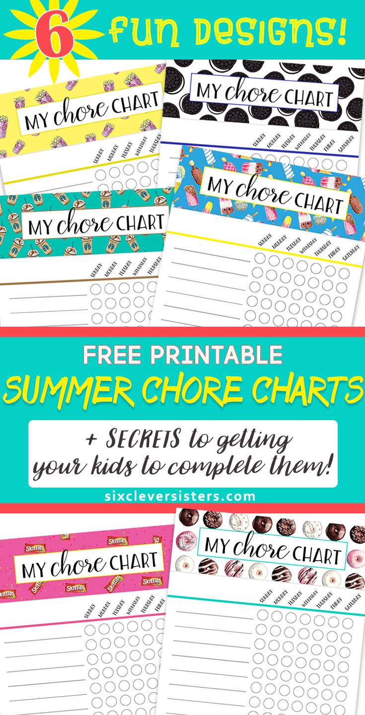Summer Chore Charts { FREE PRINTABLES } & SECRETS for Enforcing Them ...