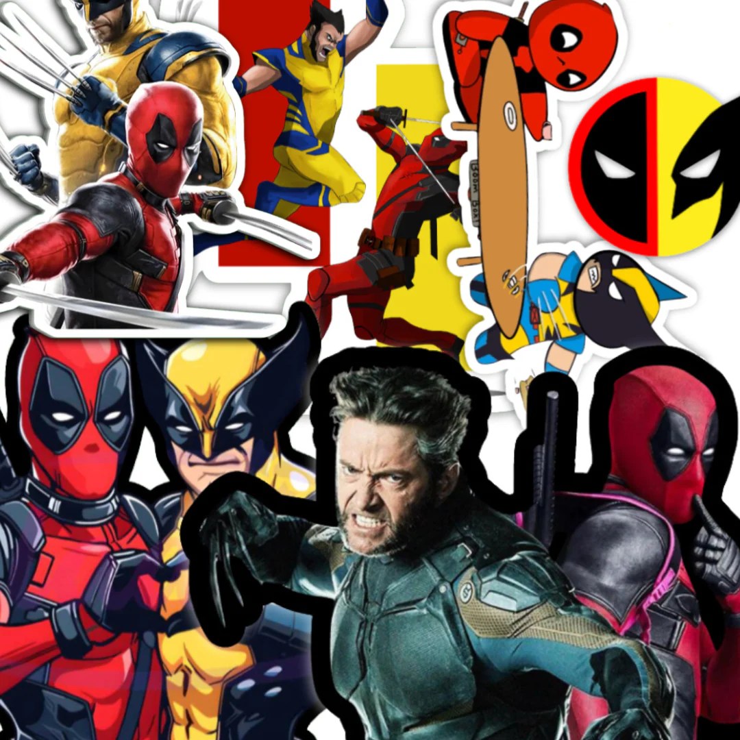 Deadpool Vs Wolverine Pack Glossy Vinyl Sticker Sk Sticker