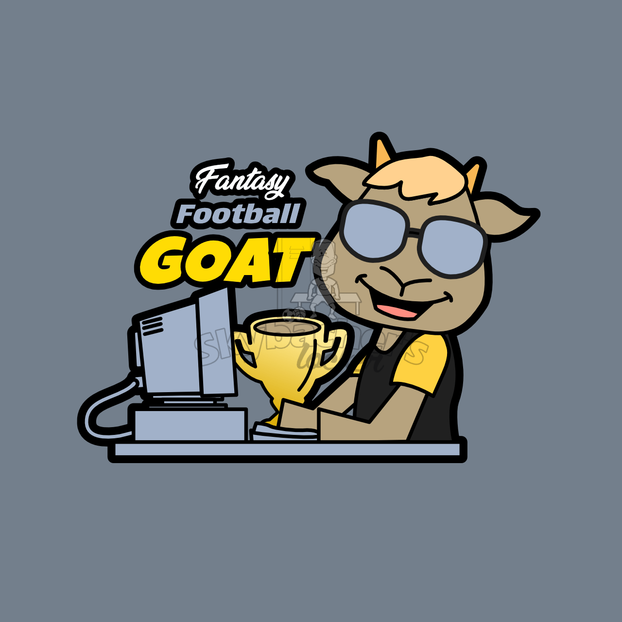 Fantasy Football Goat Logo - Skybacher's Locker