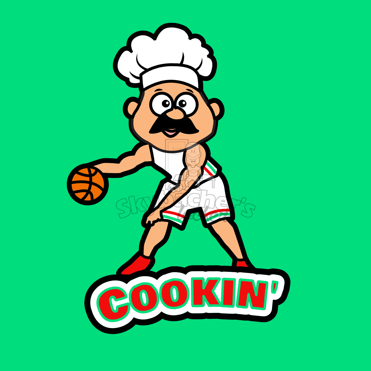 Cookin' Basketball Chef Cartoon - Skybacher's Locker