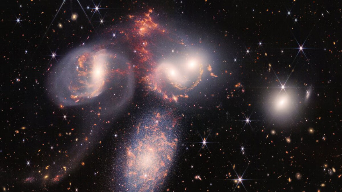 James Webb espía una onda de choque masiva y una galaxia bebé en el ...