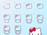 Hello Kitty Face Drawing Step By Step