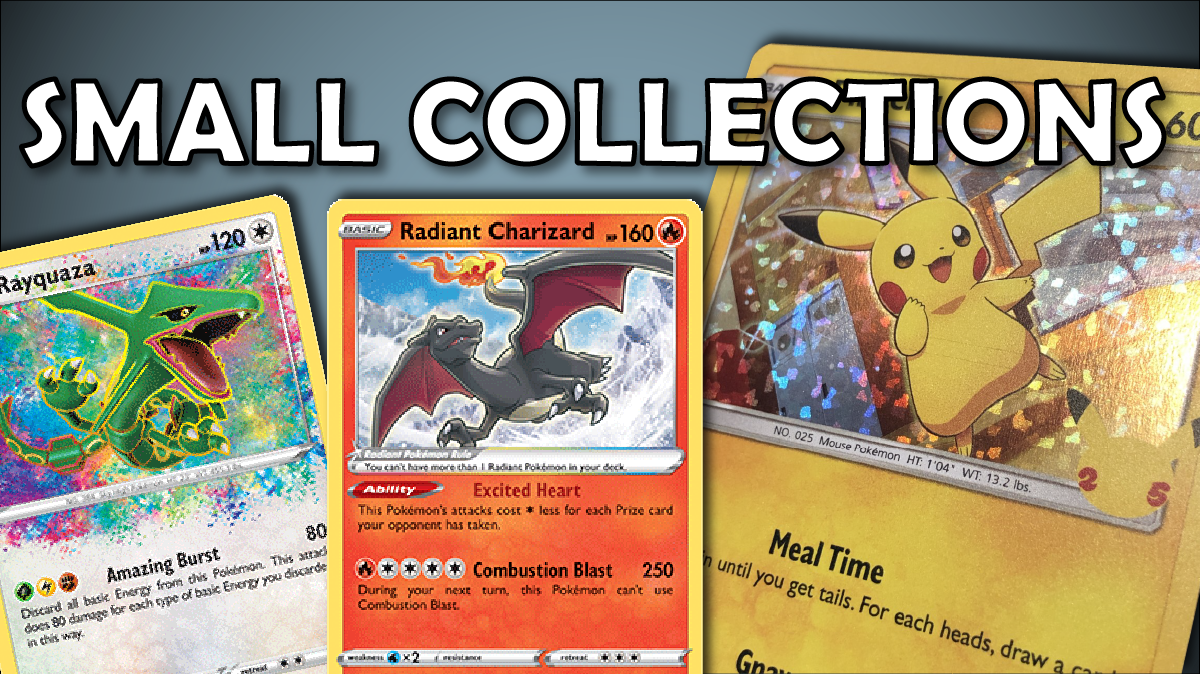 5 Small Easy To Complete Pokémon Sets - Sleeve No Card Behind