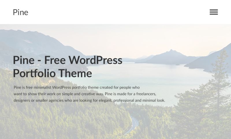 Github Themejack Pine Pine Is Free Minimalist Wordpress Portfolio - Best Landscape Patterns in Full HD
