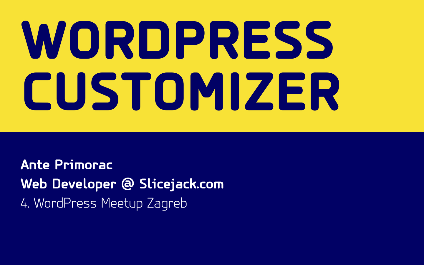 WordPress Customizer API - Slicejack