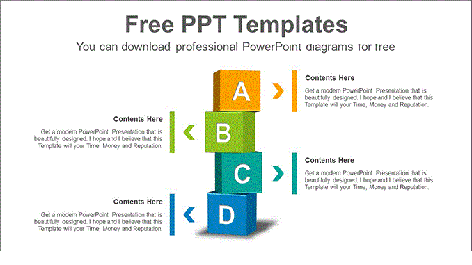 [Free] 3D Segmented Pyramid Slide Design for Presentations
