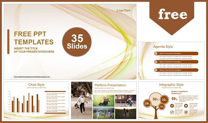 Beautiful Wave Abstract | Free PowerPoint & Google Slides Templates