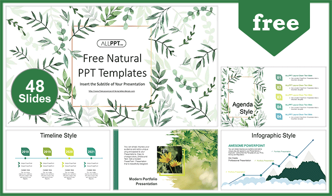 Natural Leaf Background | Free PowerPoint & Google Slides Templates