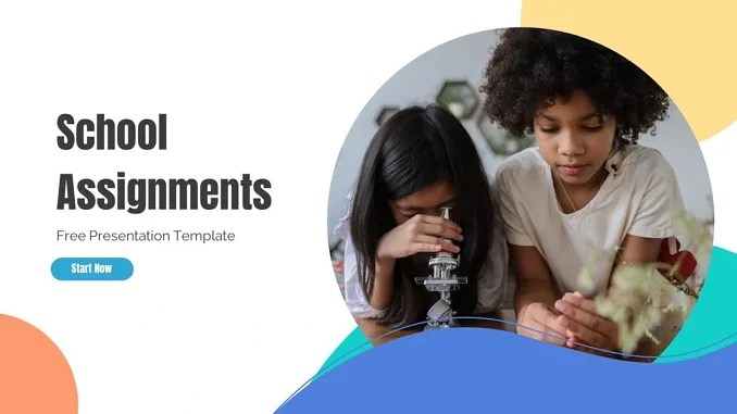 School Assignments Presentation | Free Education PowerPoint Template