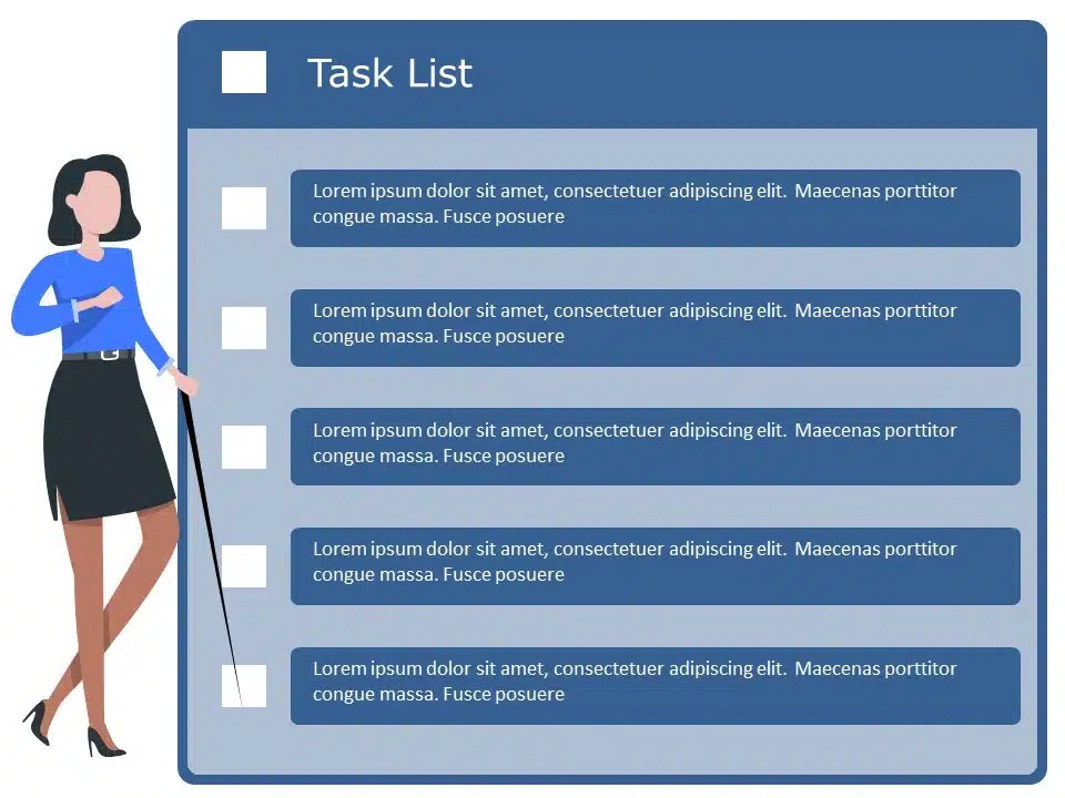 Animated Project Task List Powerpoint Template