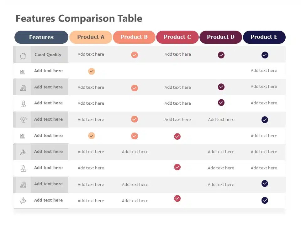 Animated Feature Comparison Powerpoint Template