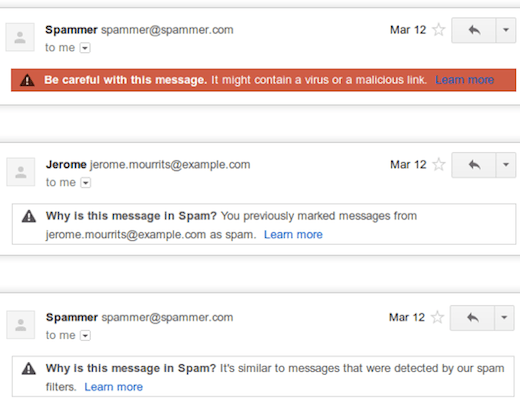 Gmail pokazuje zašto su poruke završile u spamu - Baguje.COM