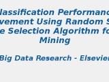 Random Subset Feature Selection Algorithm Java Projects S Logix