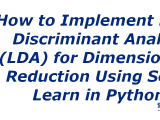 Sample Code For Implement Linear Discriminant Analysis Lda S Logix