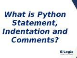 Sample Code For Python Statement Indentation And Comments S Logix