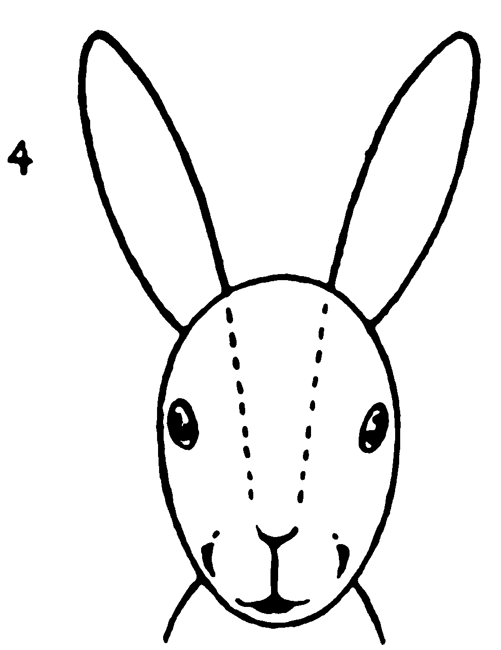 How to draw a Rabbit face - step by step drawing for beginners - Smart ...
