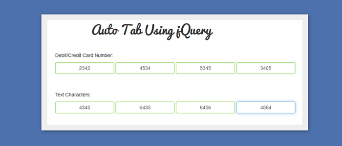 Auto Tab Using jQuery