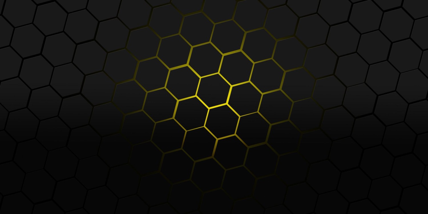 black and yellow hexagons modern background illustration » Smartware Design