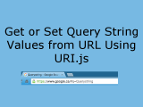 Get Or Set Query String Values From Url Using Uri Js Smooth Programming