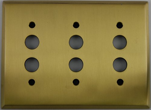 Forged Antique Brass 3 Gang Push Button Plate – SoCalTrim | Discount ...