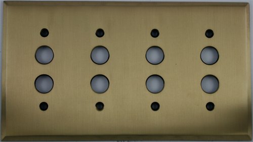 Forged Antique Brass 4 Gang Push Button Plate – SoCalTrim | Discount ...