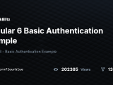 Angular 6 Basic Authentication Example Stackblitz