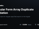 Angular Form Array Duplicate Validation Stackblitz