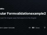 Angular Formvalidationexample2 Stackblitz