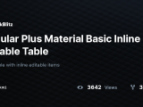 Angular Plus Material Basic Inline Editable Table Stackblitz