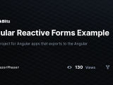 Angular Reactive Forms Example Stackblitz