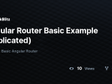 Angular Router Basic Example Duplicated Stackblitz