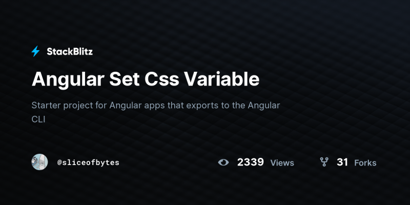 Css Variable Binding In Angular Stackblitz - Download Premium Sunset Design | Desktop