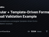 Angular Template Driven Forms Email Validation Example Stackblitz