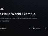 Nitro Hello World Example Stackblitz