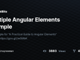 Multiple Angular Elements Example Stackblitz