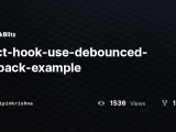 React Hook Use Debounced Callback Example Stackblitz