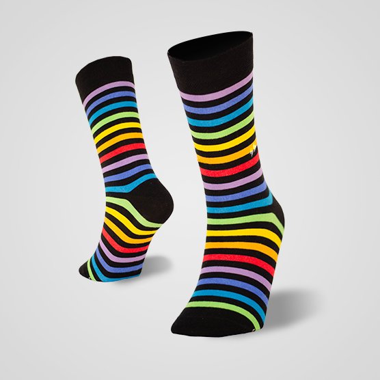 Luxurious Rainbow Edition Colorful stripes socks - Sockstellar
