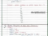 Basic Python Programs Handwritten Pdf Connect 4 Techs