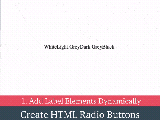 Dynamic Html Radio Button Using Javascript