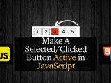 Make A Selected Clicked Button Active In Javascript