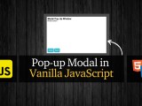 Make Pop Up Modal Window In Vanilla Javascript