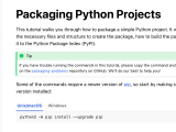 Packaging And Distributing Your Python Code Software Development For