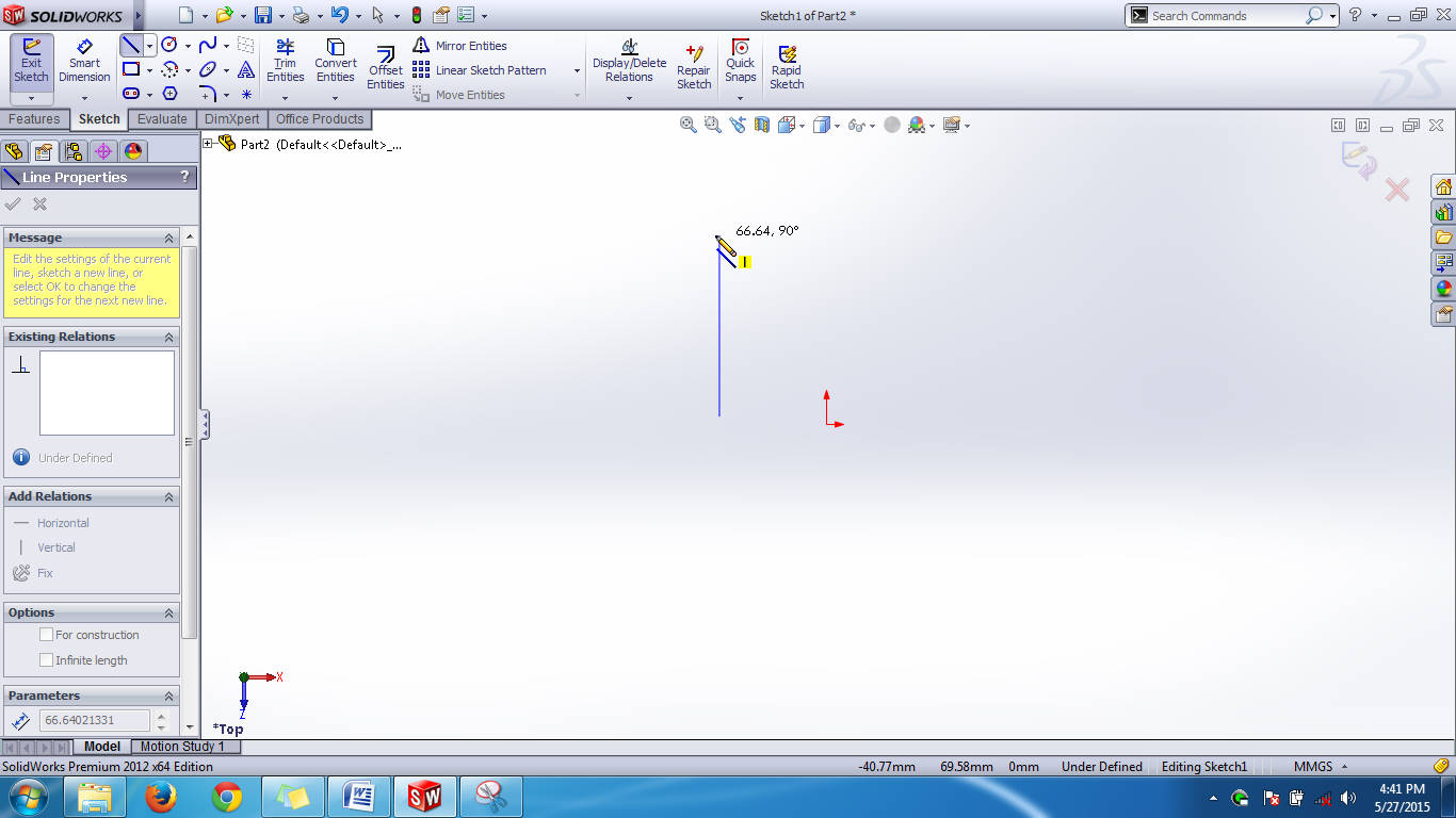 How To Use Solidworks Line Sketching Tool Cad Tutorial