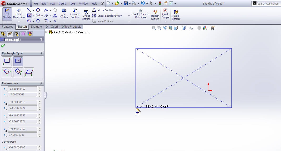 How to Use SolidWorks Rectangle Sketching Tools Tutorial