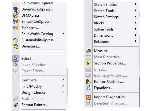 SolidWorks Menubar Fully Explanied