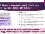 A Level H2 Physics Notes Lecture Tutorials Practical Practice Jc 1