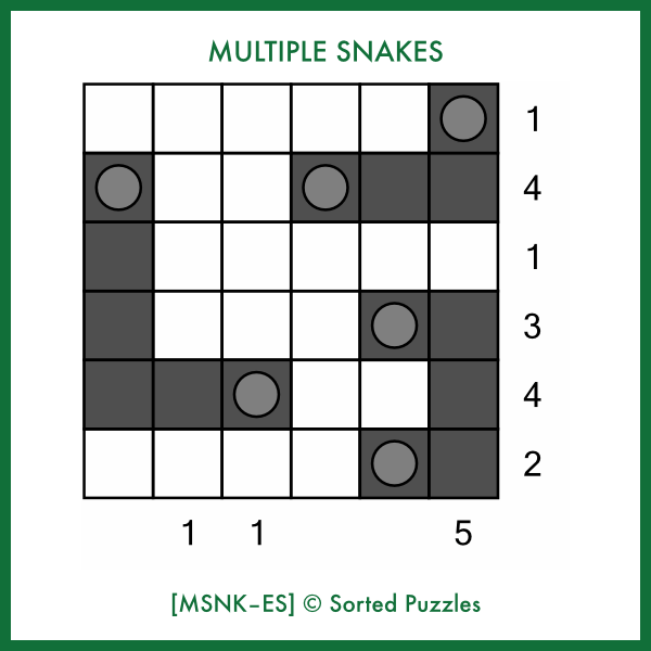 Multiple Snakes [MSNK-3-003P] - Sorted Puzzles