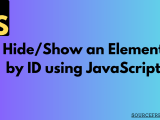 Hide Show An Element In Javascript Source Freeze